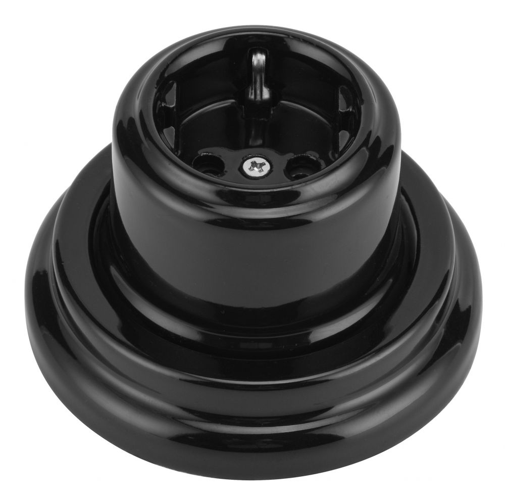 Retro rozete porcelāna melna+rāmis, Rozetes, Electraline retro ...