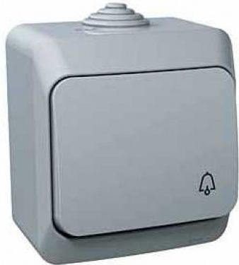 Zvana poga ar zvana simbolu IP44 pelēks Cedar Plus, Schneider Electric ...